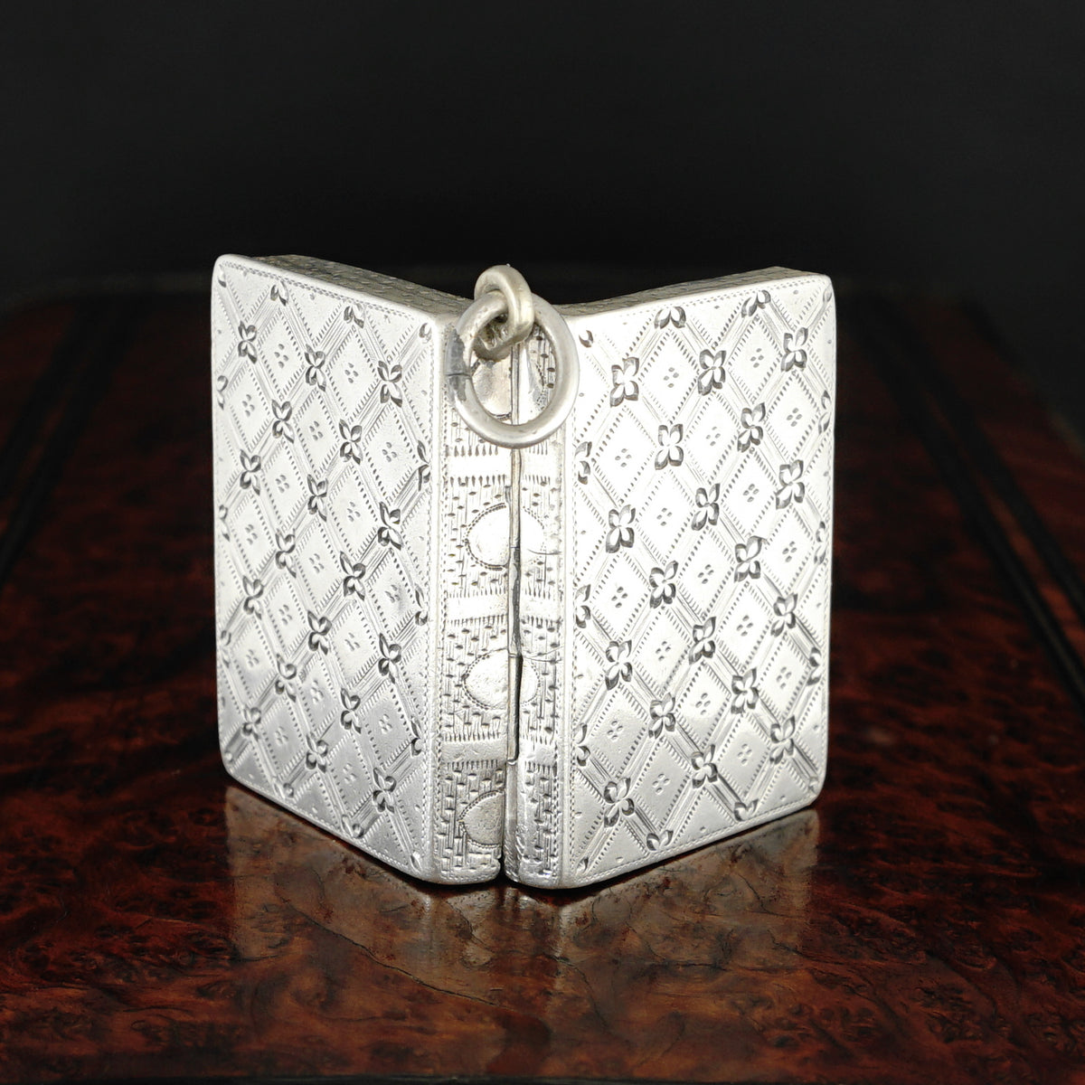 Antique Georgian Sterling Silver Book Form Vinaigrette, John Reilly, L ...