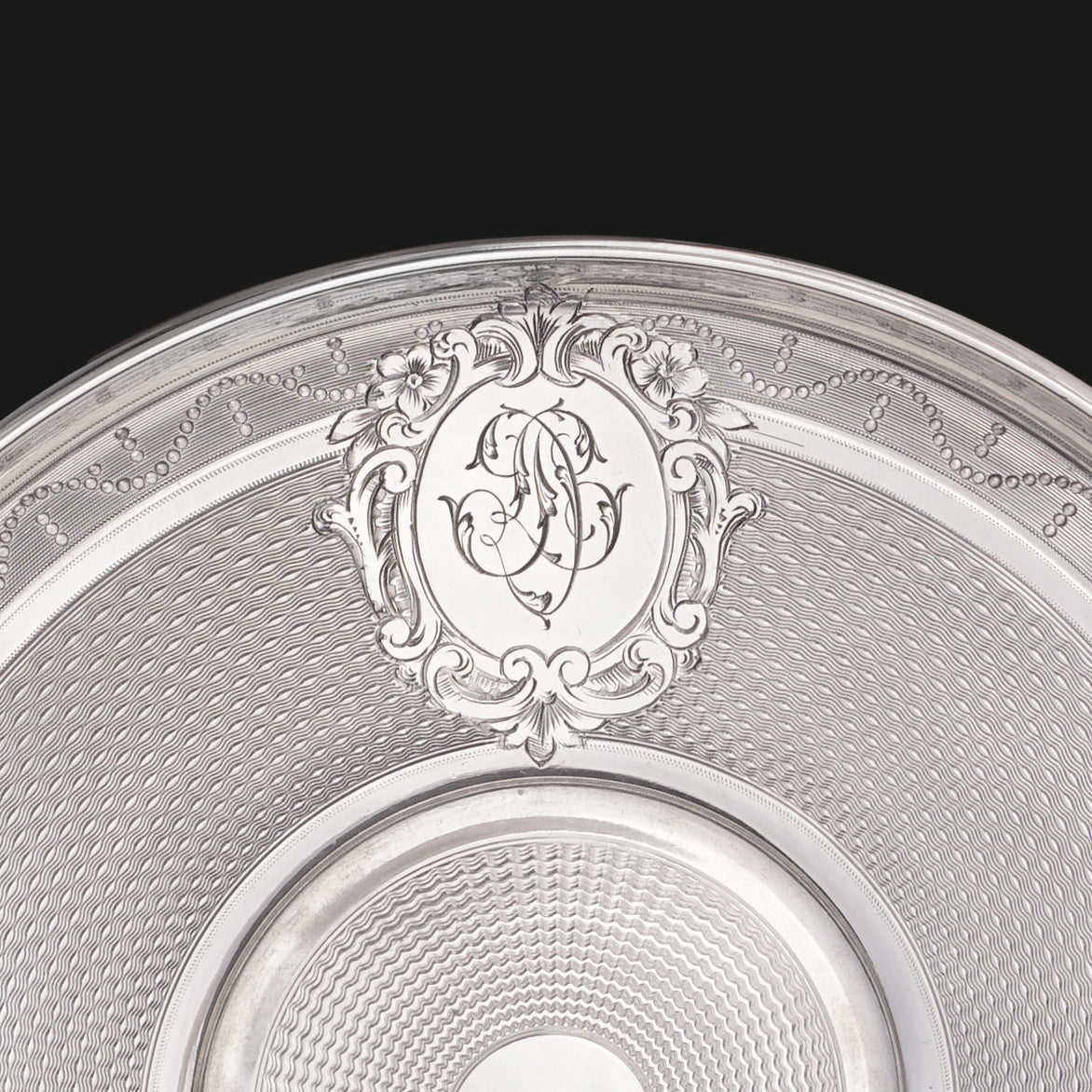 Antique French Sterling Silver Cup & Saucer Set, Flower Handle, Guillo ...