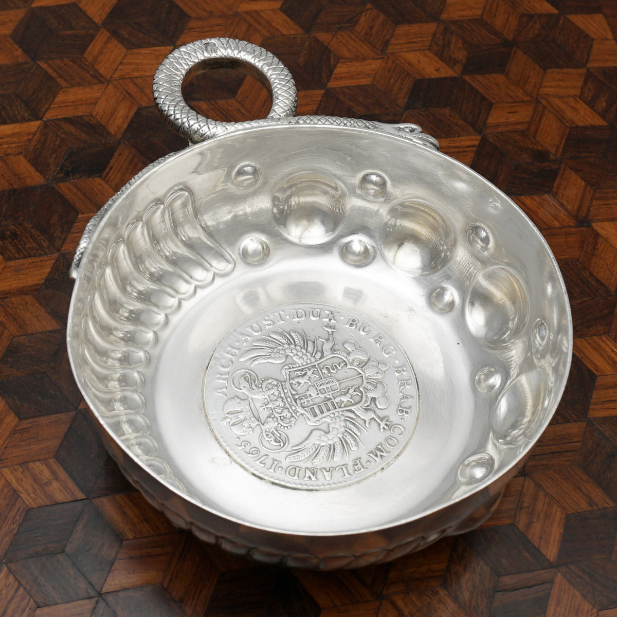 Antique French Sterling Silver Wine Taster Tastevin Sommelier Cup, 176 ...