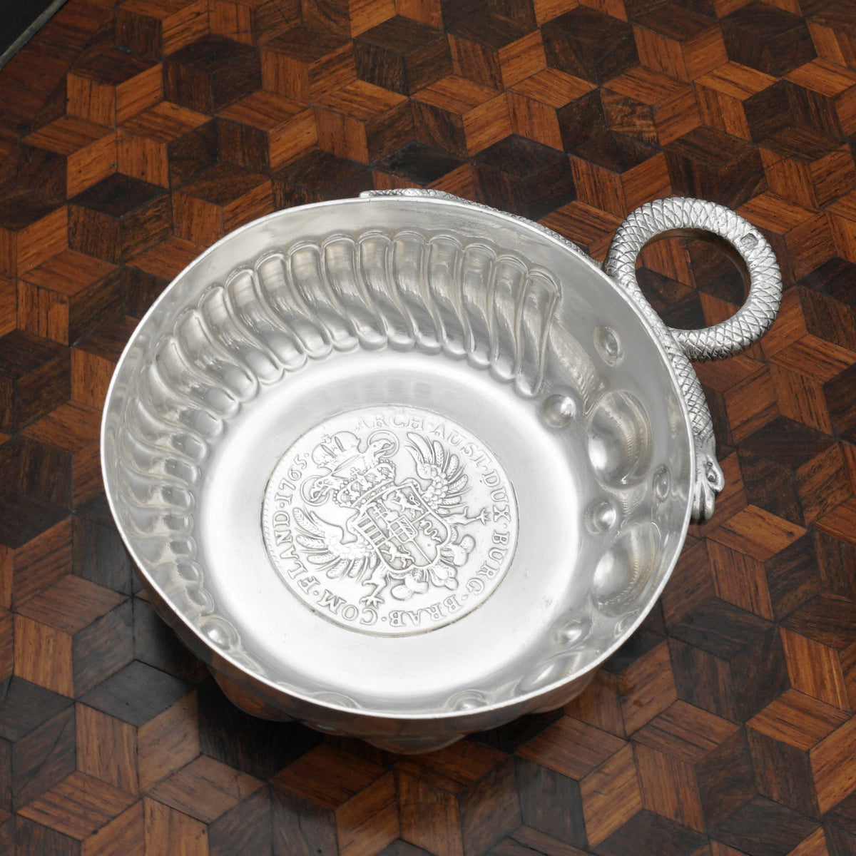 Antique French Sterling Silver Wine Taster Tastevin Sommelier Cup, 176 ...