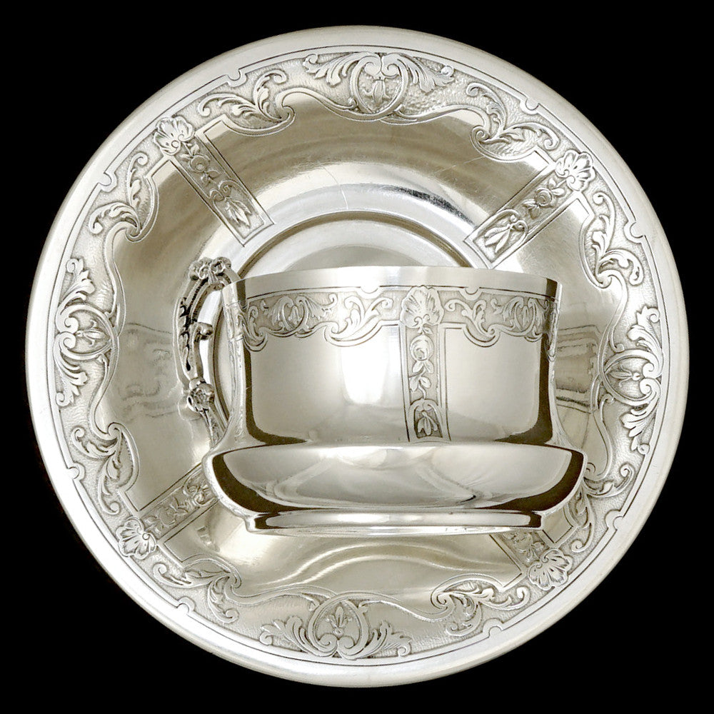 Antique French Sterling Silver Cup & Saucer Set – The Antique Boutique